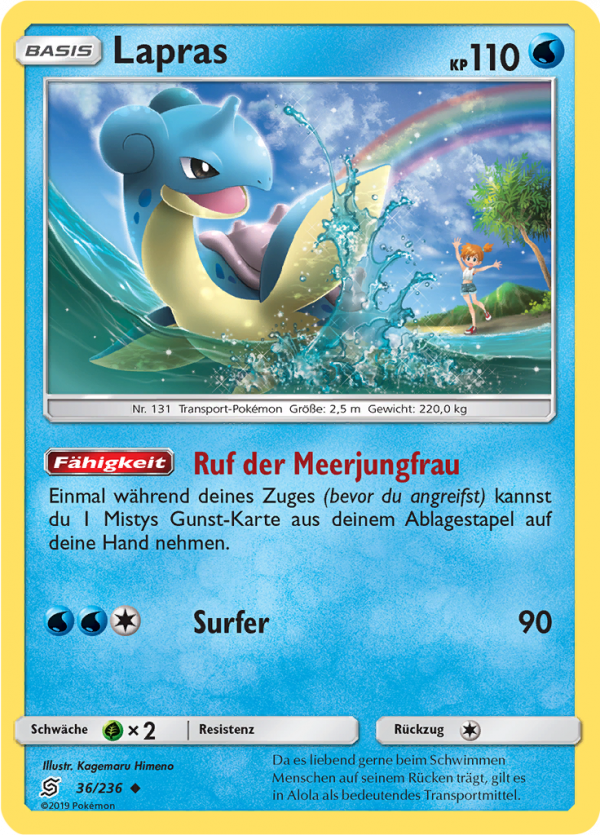 Lapras 36/236 - Wert, Bild & Seltenheit | Pokemonkarte.de
