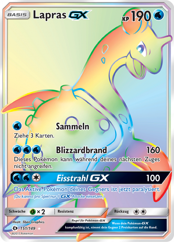 Lapras-GX 151/149 - Wert, Bild & Seltenheit | Pokemonkarte.de