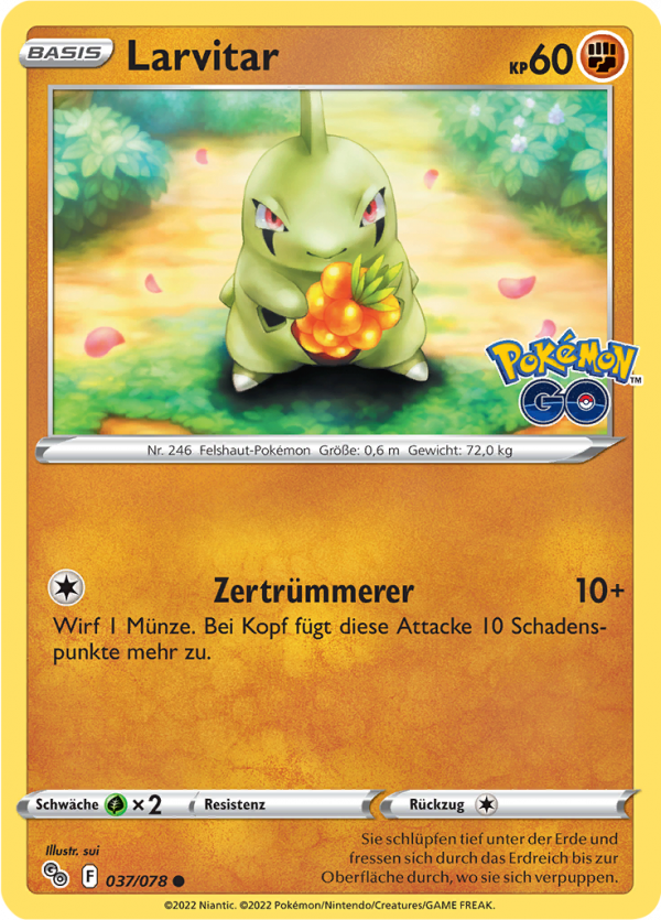 Larvitar 037/078 - Wert, Bild & Seltenheit | Pokemonkarte.de