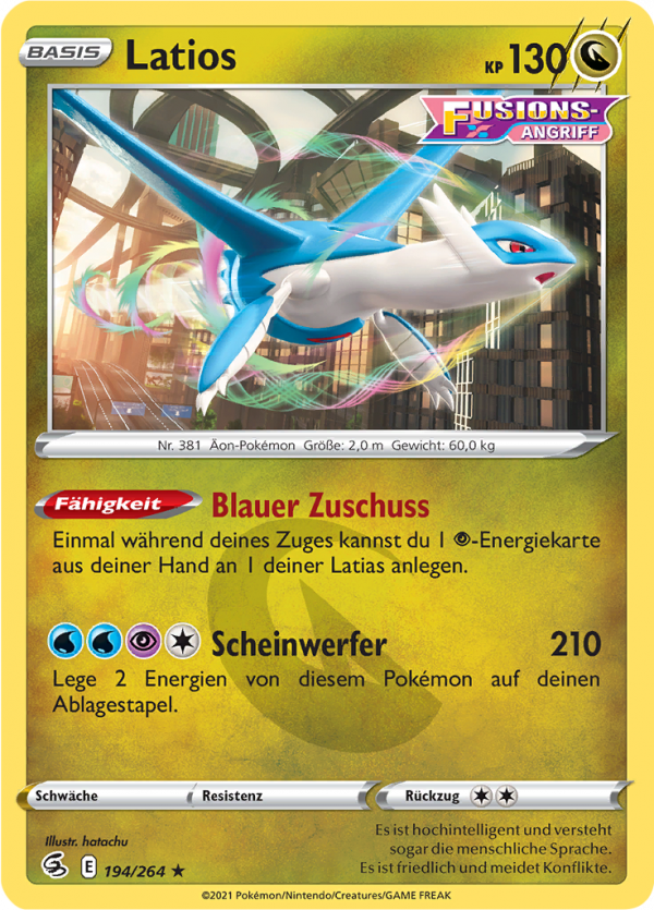 Latios 194/264 - Wert, Bild & Seltenheit | Pokemonkarte.de