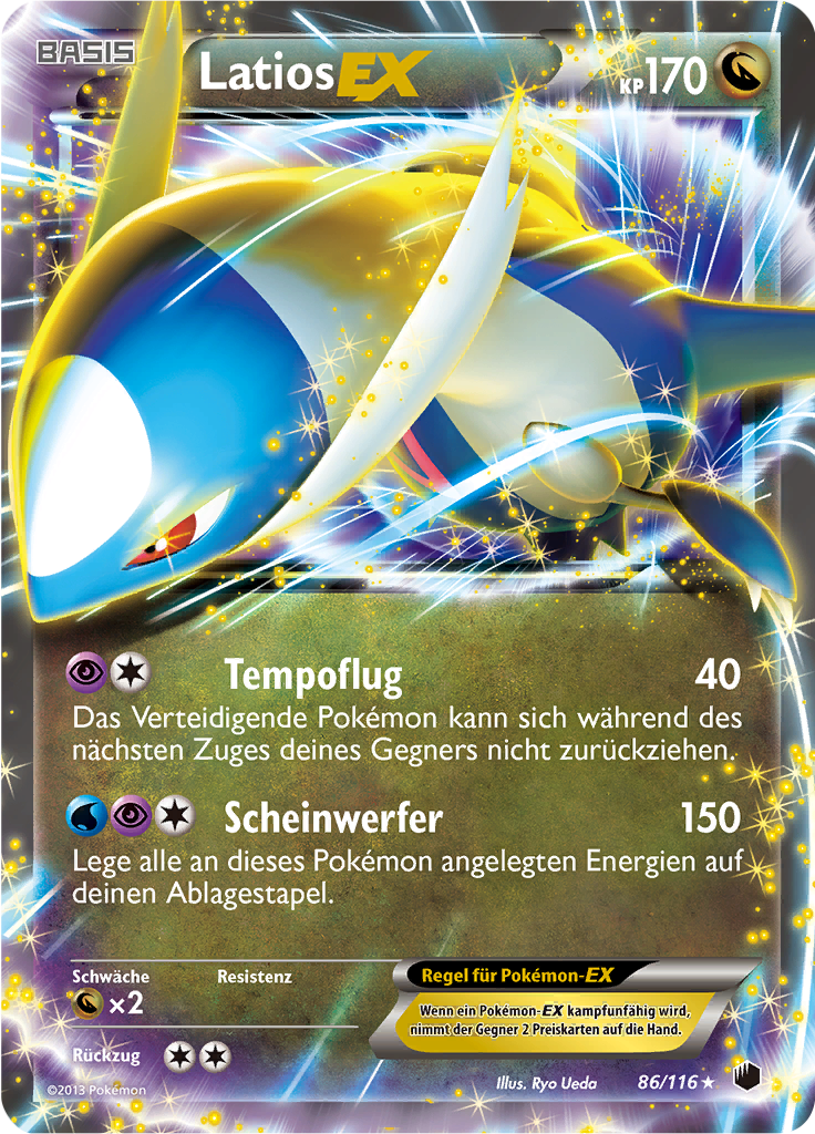 Latios-EX 86/116 - Wert, Bild & Seltenheit | Pokemonkarte.de