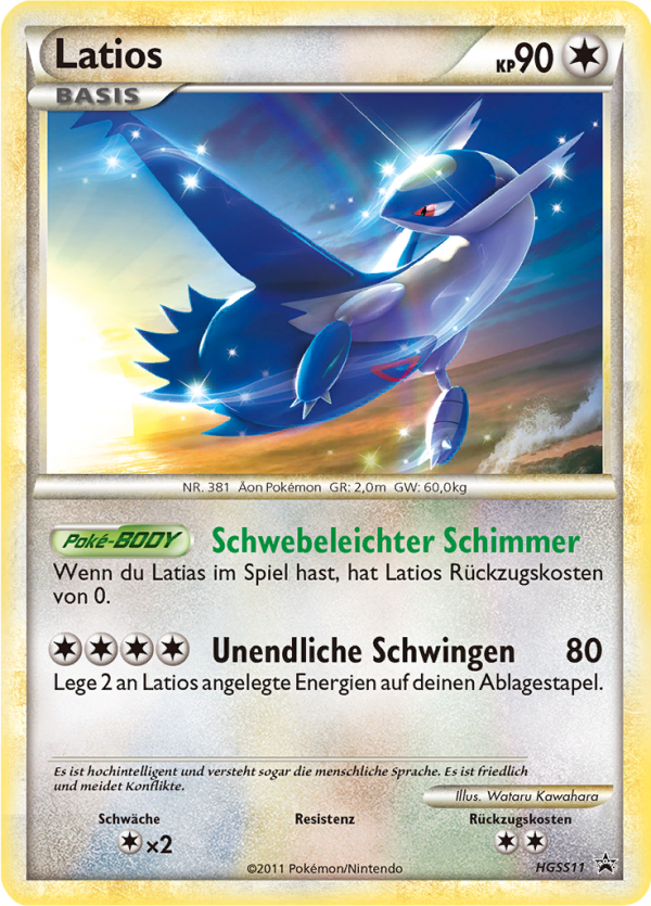Latios HGSS11 - Wert, Bild & Seltenheit | Pokemonkarte.de