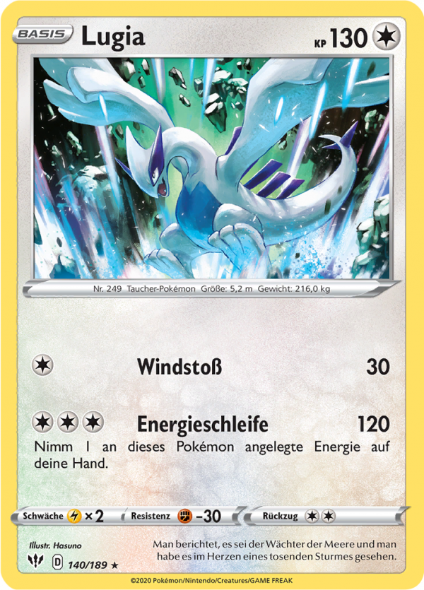 Lugia V 186/195 - Wert, Bild & Seltenheit | Pokemonkarte.de
