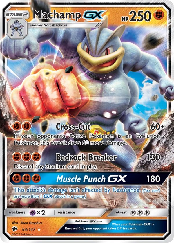 Machamp-GX 64/147 - Wert, Bild & Seltenheit | Pokemonkarte.de