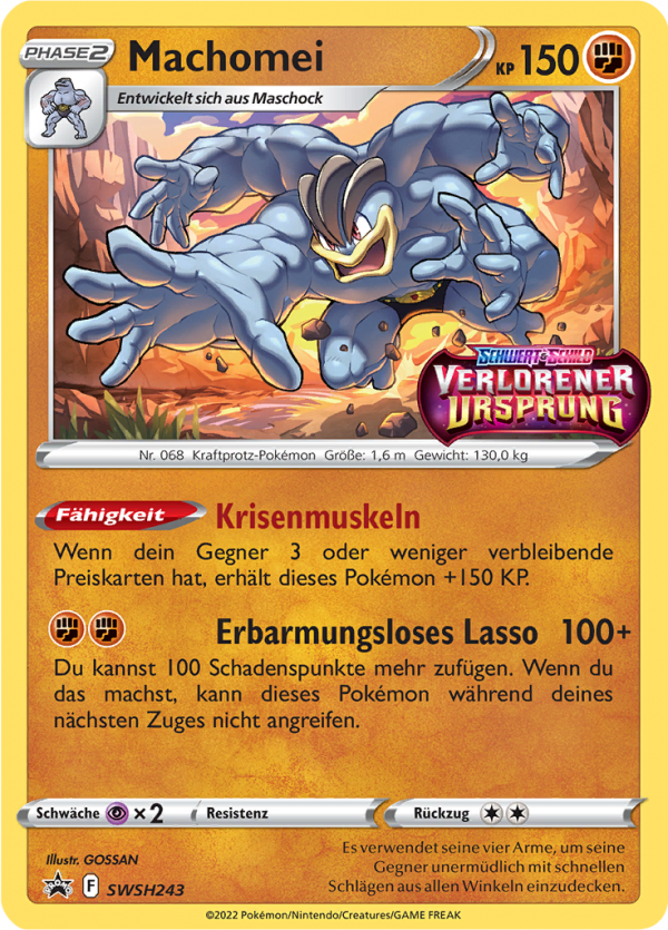 Machomei SWSH243 - Wert, Bild & Seltenheit | Pokemonkarte.de