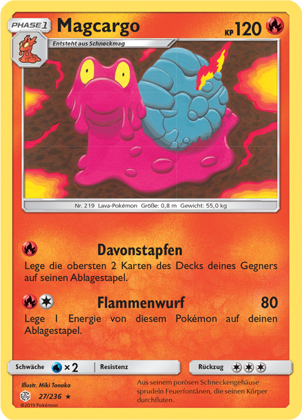 Magcargo 27/236 - Wert, Bild & Seltenheit | Pokemonkarte.de