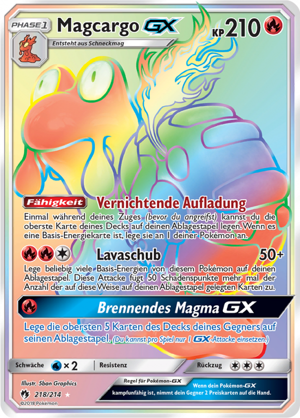 Magcargo-GX 218/214 - Wert, Bild & Seltenheit | Pokemonkarte.de