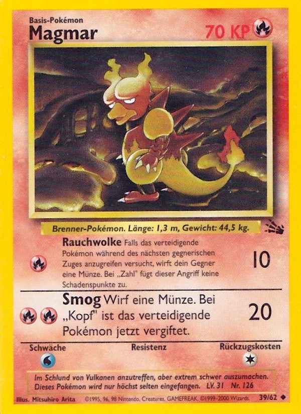Magmar 39/62 - Wert, Bild & Seltenheit | Pokemonkarte.de