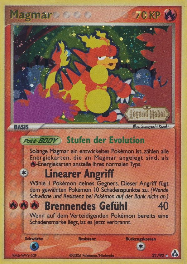 Magmar 21/92 - Wert, Bild & Seltenheit | Pokemonkarte.de