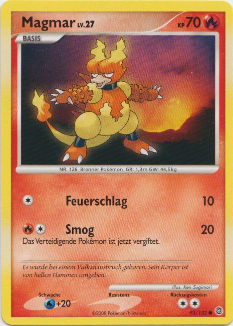 Magmar 93/132 - Wert, Bild & Seltenheit | Pokemonkarte.de