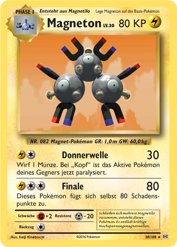 Magneton 38/108 - Wert, Bild & Seltenheit | Pokemonkarte.de