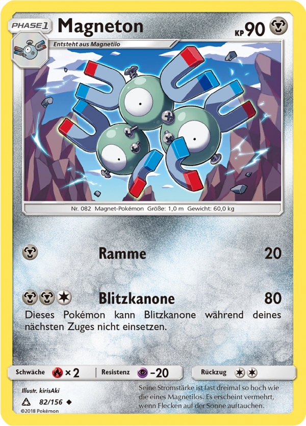 Magneton 82/156 - Wert, Bild, Künstler & Seltenheit | Pokemonkarte.de
