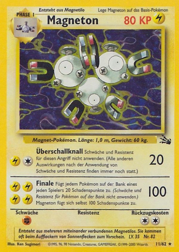 Magneton 11/62 - Wert, Bild & Seltenheit | Pokemonkarte.de