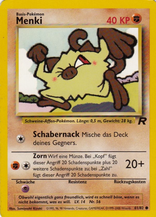 Menki 61/82 - Wert, Bild & Seltenheit | Pokemonkarte.de