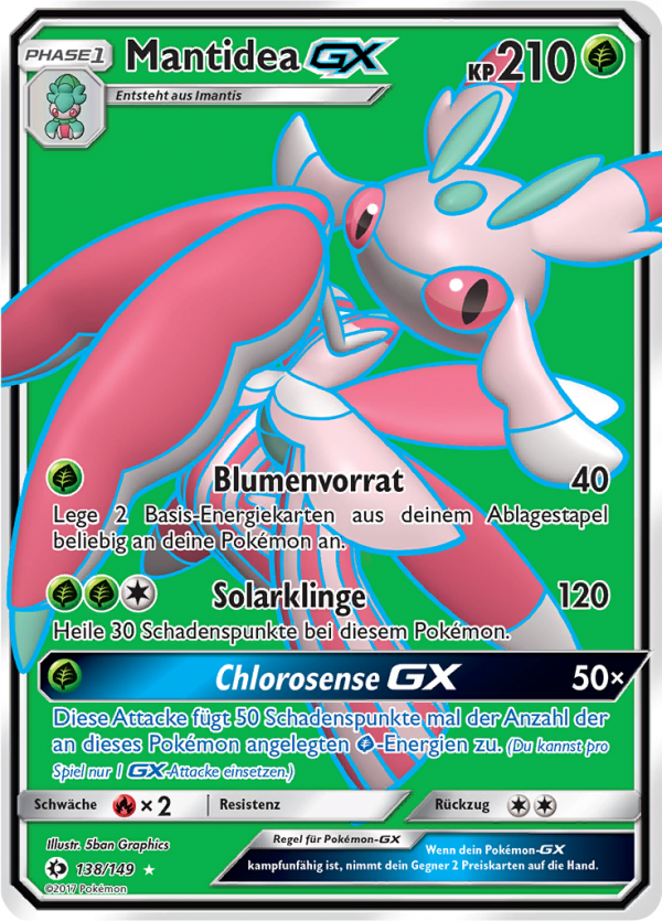 Mantidea-GX 138/149 - Wert, Bild & Seltenheit | Pokemonkarte.de