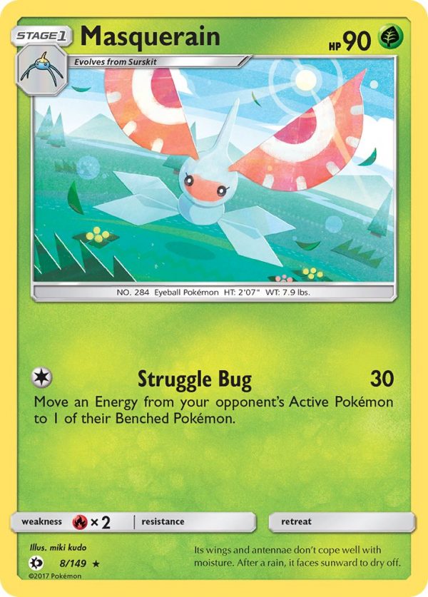 Masquerain 8/149 - Wert, Bild & Seltenheit | Pokemonkarte.de