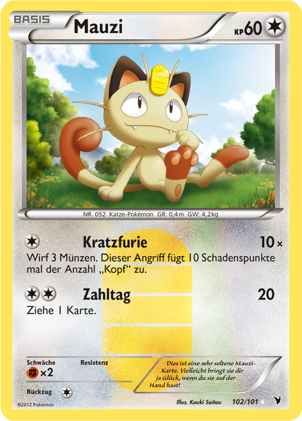 Mauzi 102/101 - Wert, Bild & Seltenheit | Pokemonkarte.de