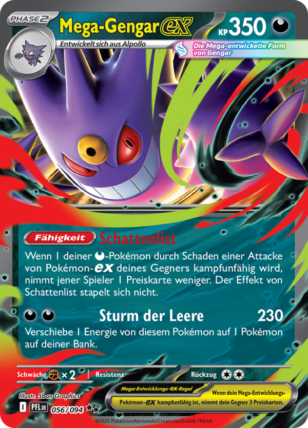 Mega-Gengar-ex 056/094 - Wert, Bild & Seltenheit | Pokemonkarte.de