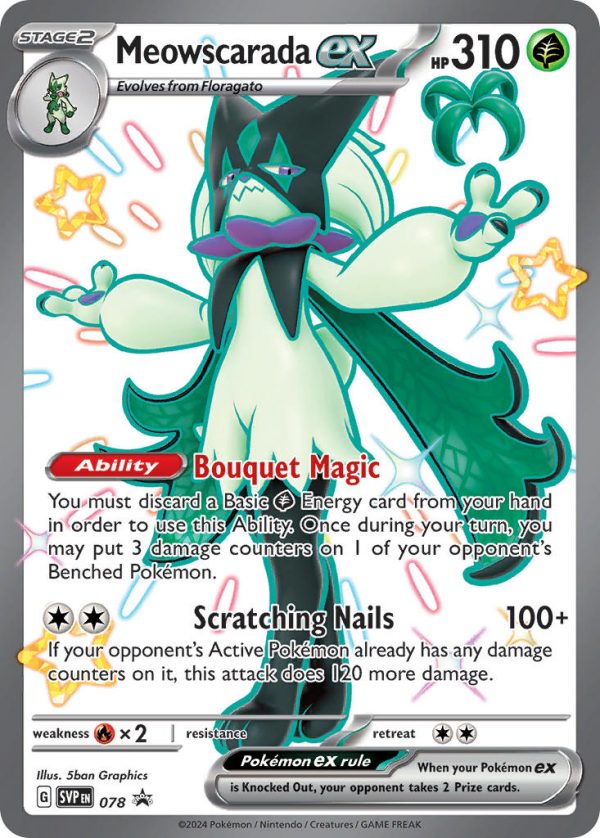 Meowscarada ex 078 - Wert, Bild & Seltenheit | Pokemonkarte.de