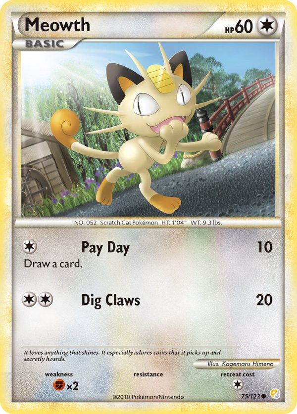 Meowth 75/123 - Wert, Bild & Seltenheit | Pokemonkarte.de