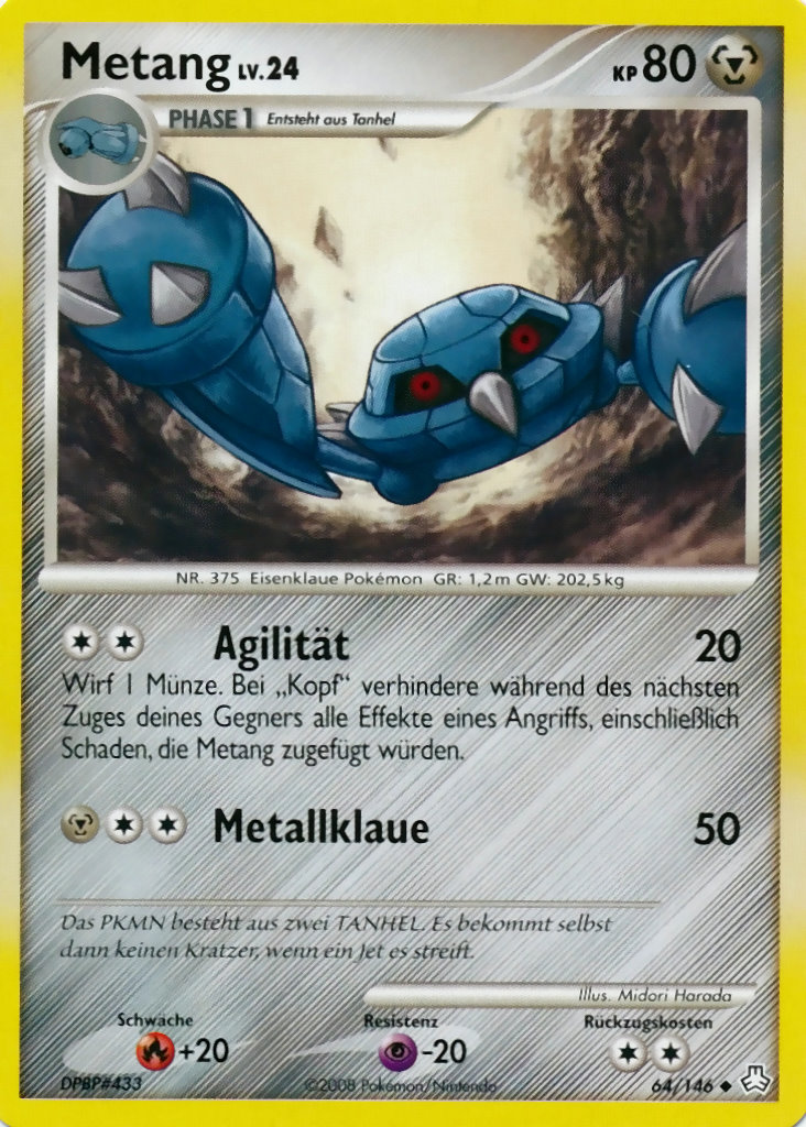 Metang 65/146 - Wert, Bild, Künstler & Seltenheit | Pokemonkarte.de