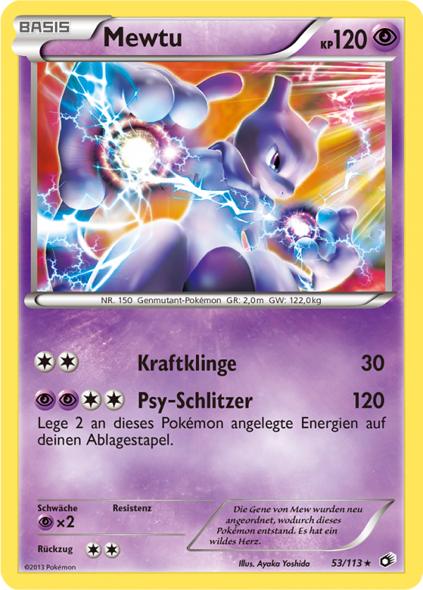 Mewtu 53/113 - Wert, Bild & Seltenheit | Pokemonkarte.de