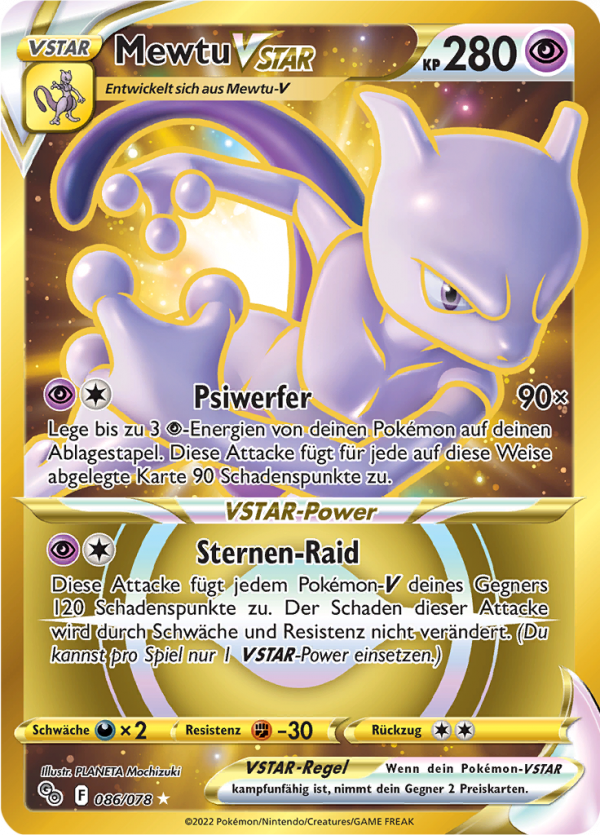 Mewtu VSTAR 086/078 - Wert, Bild & Seltenheit | Pokemonkarte.de
