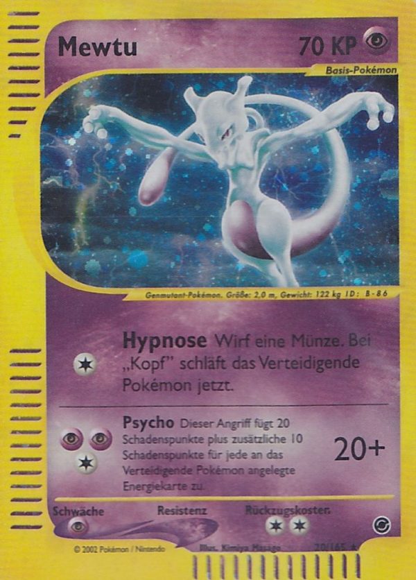Mewtu 20/165 - Wert, Bild & Seltenheit | Pokemonkarte.de