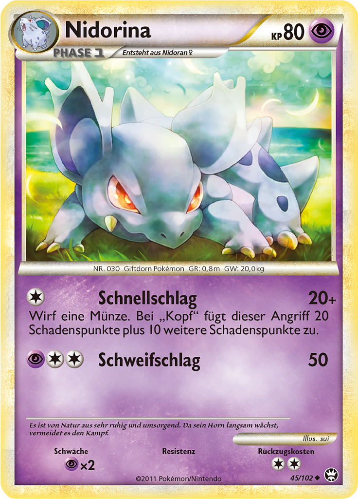 Nidorina 45/102 - Wert, Bild & Seltenheit | Pokemonkarte.de