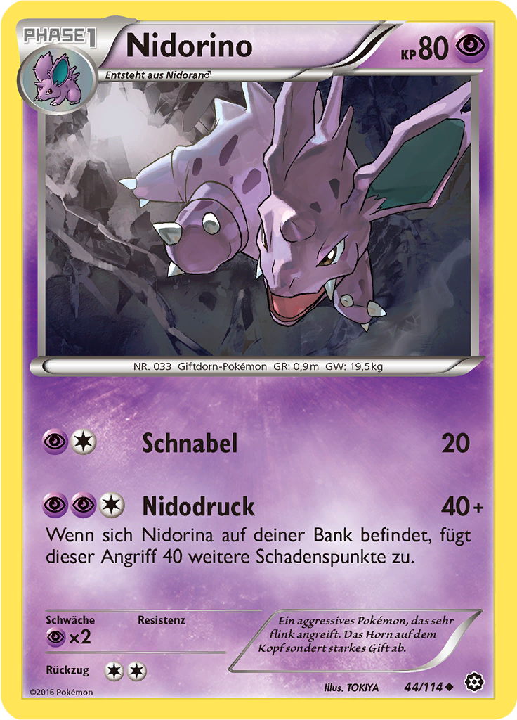 Nidorino 44/114 - Wert, Bild & Seltenheit | Pokemonkarte.de