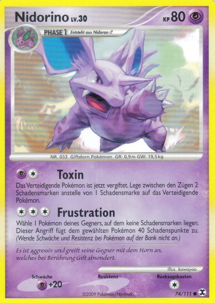 Nidorino 74/111 - Wert, Bild & Seltenheit | Pokemonkarte.de
