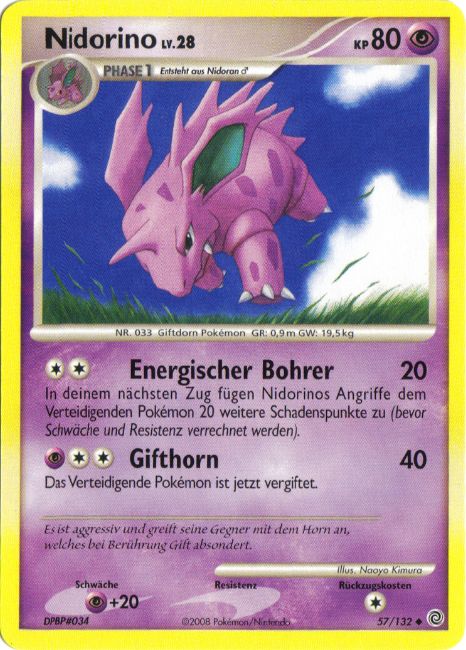 Nidorino 57/132 - Wert, Bild, Künstler & Seltenheit | Pokemonkarte.de