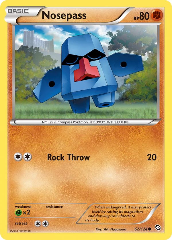 Nosepass 62/124 - Wert, Bild & Seltenheit | Pokemonkarte.de