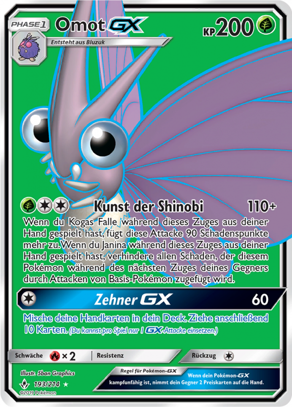 Omot-GX 193/214 - Wert, Bild & Seltenheit | Pokemonkarte.de