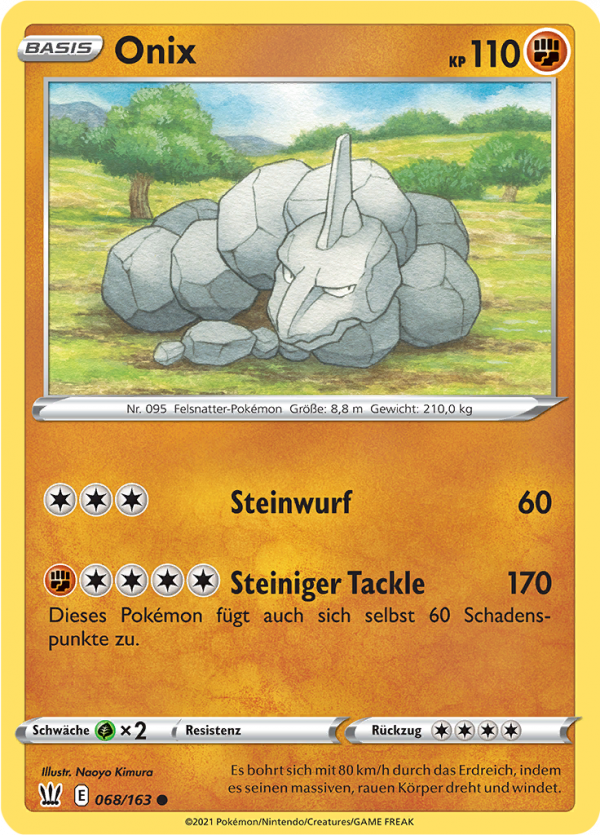Onix 068/163 - Wert, Bild & Seltenheit | Pokemonkarte.de
