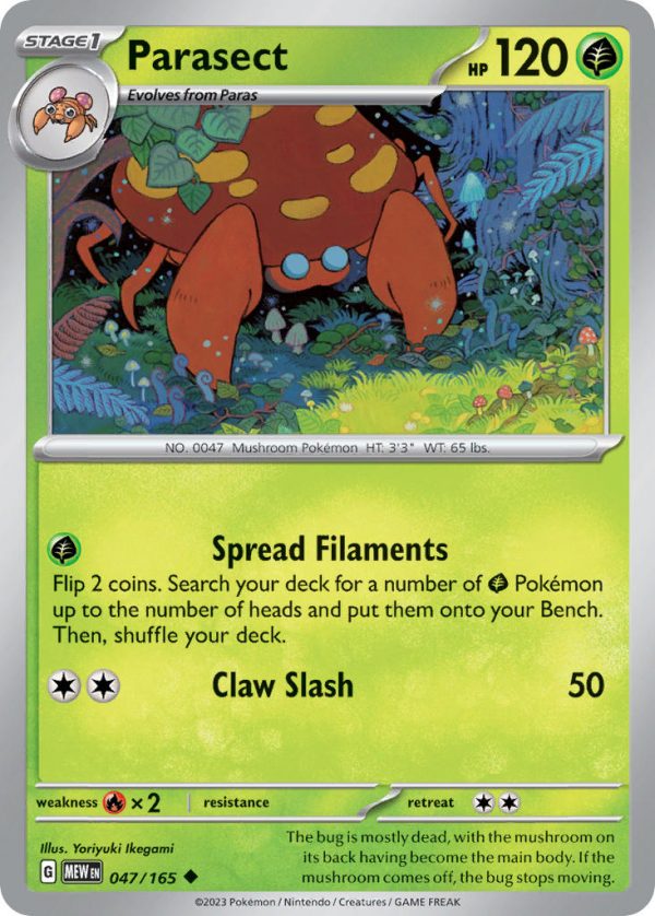 Parasect 047/165 - Wert, Bild & Seltenheit | Pokemonkarte.de