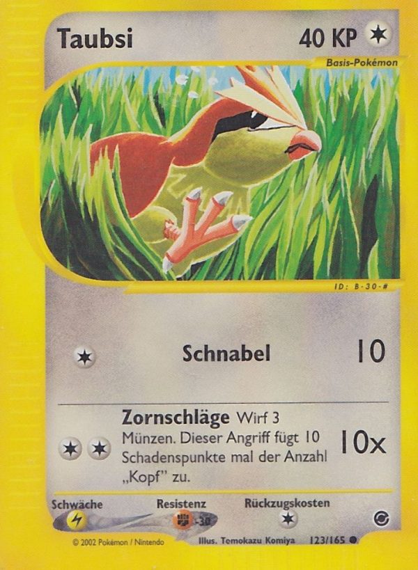 Taubsi 123/165 - Wert, Bild & Seltenheit | Pokemonkarte.de