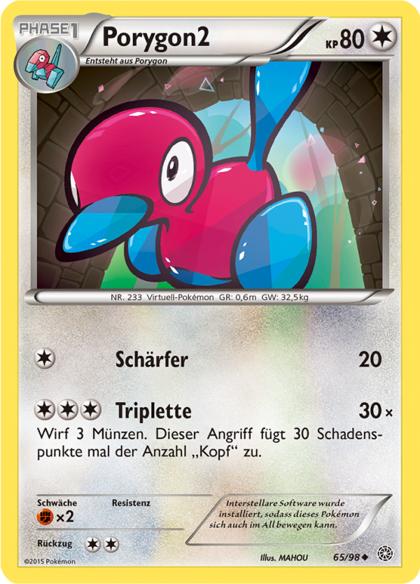 Porygon2 65/98 - Wert, Bild & Seltenheit | Pokemonkarte.de