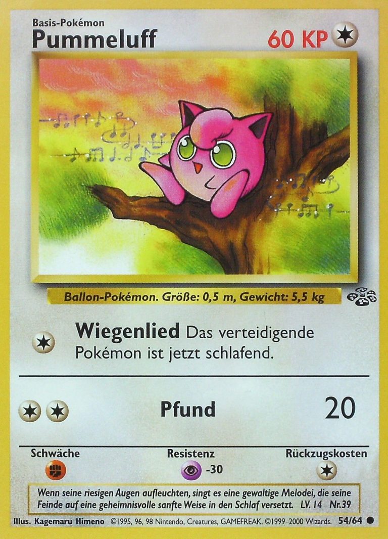 Pummeluff 54/64 - Wert, Bild & Seltenheit | Pokemonkarte.de