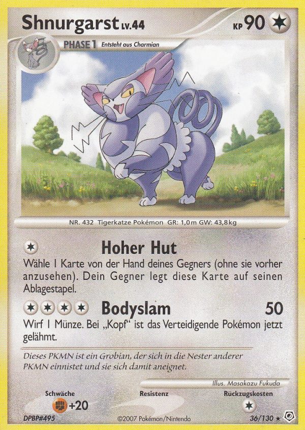 Shnurgarst 36/130 - Wert, Bild & Seltenheit | Pokemonkarte.de