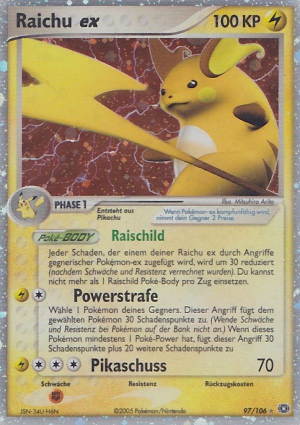 Raichu ex 97/106 - Wert, Bild & Seltenheit | Pokemonkarte.de
