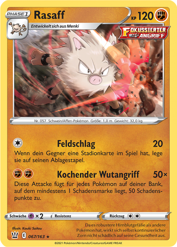 Rasaff 067/163 - Wert, Bild & Seltenheit | Pokemonkarte.de