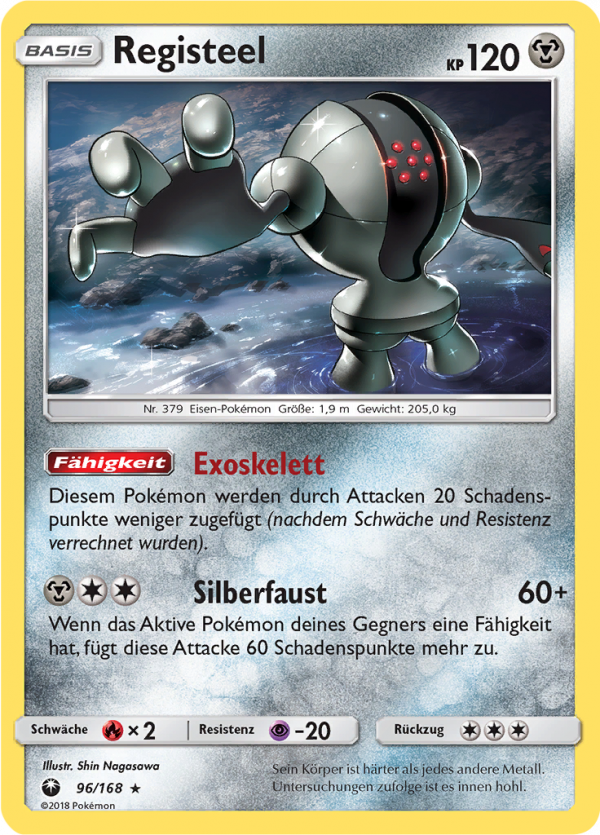 Registeel 96/168 - Wert, Bild & Seltenheit | Pokemonkarte.de