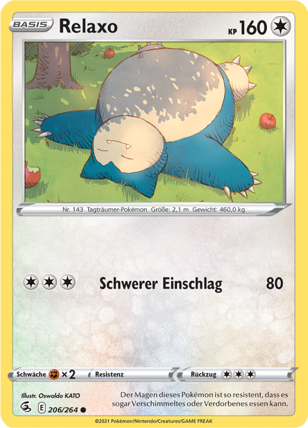 Relaxo 206/264 - Wert, Bild & Seltenheit | Pokemonkarte.de
