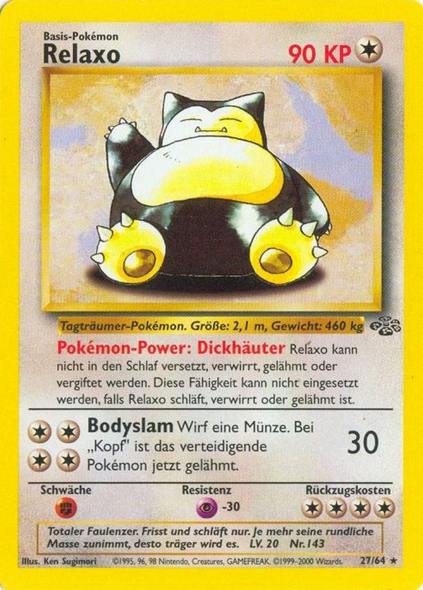 Relaxo (#0143) deutsche Pokémon-Karten: Komplette Übersicht mit Preisen ...