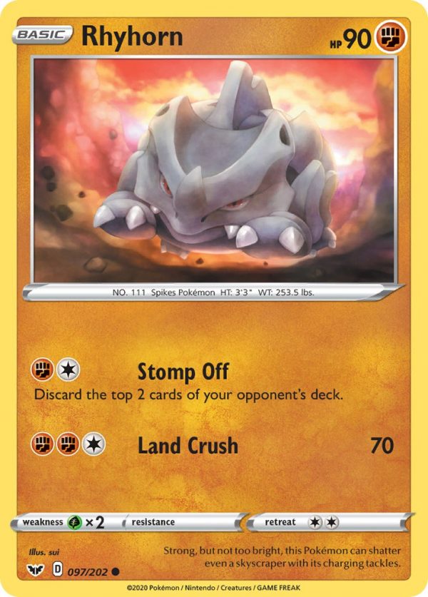 Rhyhorn 097/202 - Wert, Bild & Seltenheit | Pokemonkarte.de