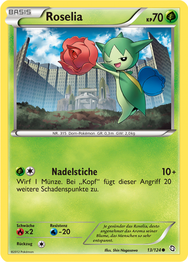 Roselia 13/124 - Wert, Bild & Seltenheit | Pokemonkarte.de