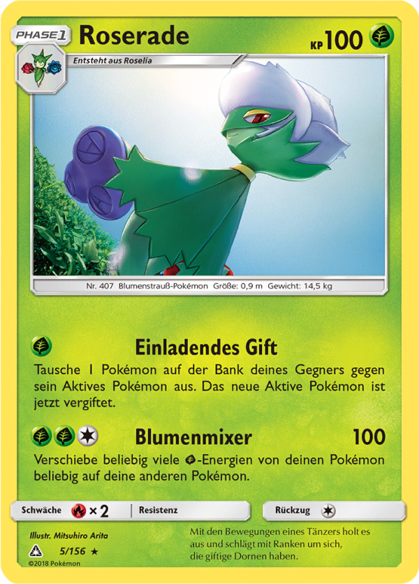 Roserade 5/156 - Wert, Bild & Seltenheit | Pokemonkarte.de