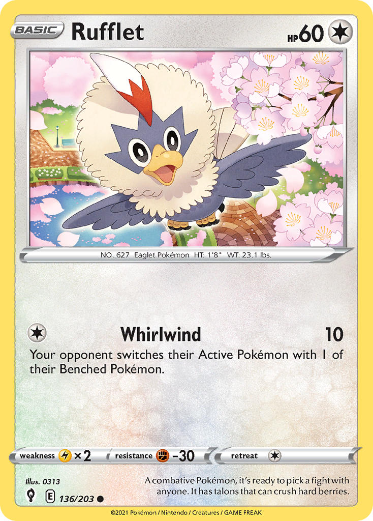 Rufflet 136/203 - Wert, Bild & Seltenheit | Pokemonkarte.de