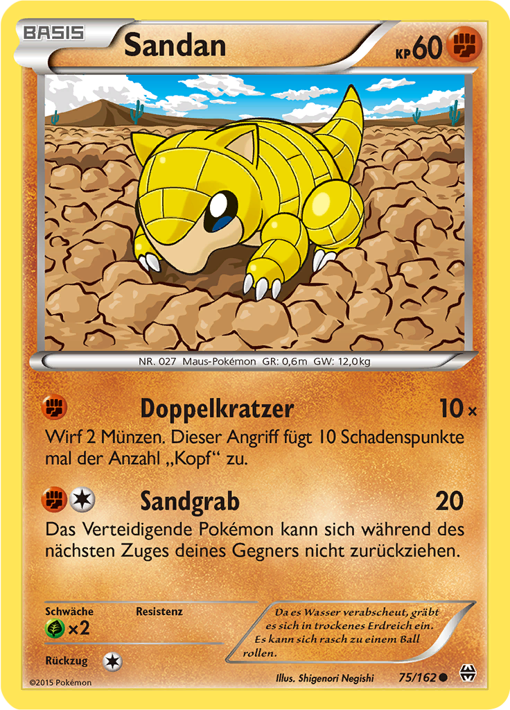 Sandan 75/162 - Wert, Bild & Seltenheit | Pokemonkarte.de